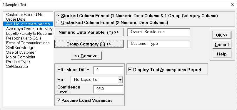 SigmaXL Two Sample T Test With Assumptions Test In Excel Using SigmaXL SigmaXL Two Sample T Test With Assumptions Test In Excel Using SigmaXL